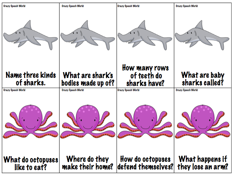 Free Printable Ocean Animal Facts